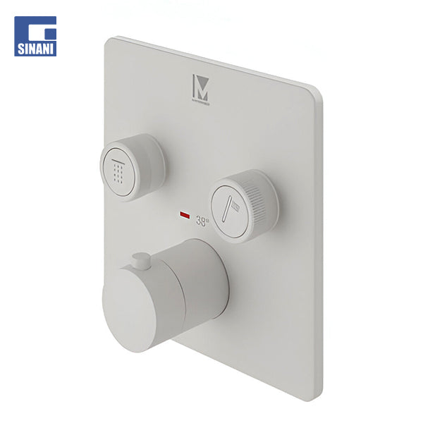 Grup dushi inkaso Eden katror, me dy butona, i bardhe mat - Mariner ...